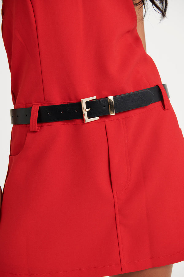 Half Square Basic Belt Gold