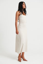 Alma Midi Dress Bone