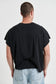 Raglan Crop Box Tank Black | Mens Crop Top Tank