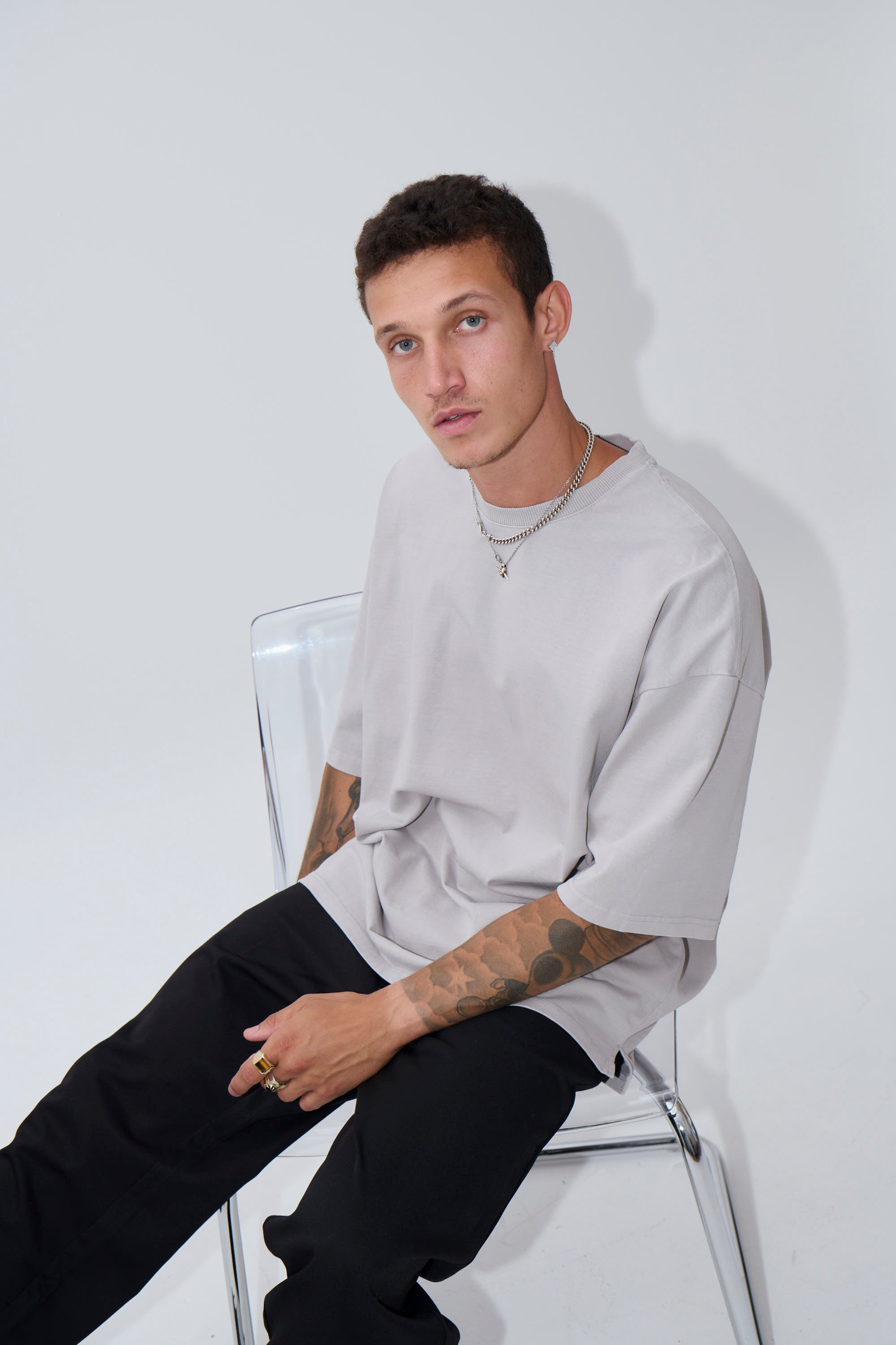 Joel Heavyweight Box Tee Grey - FINAL SALE