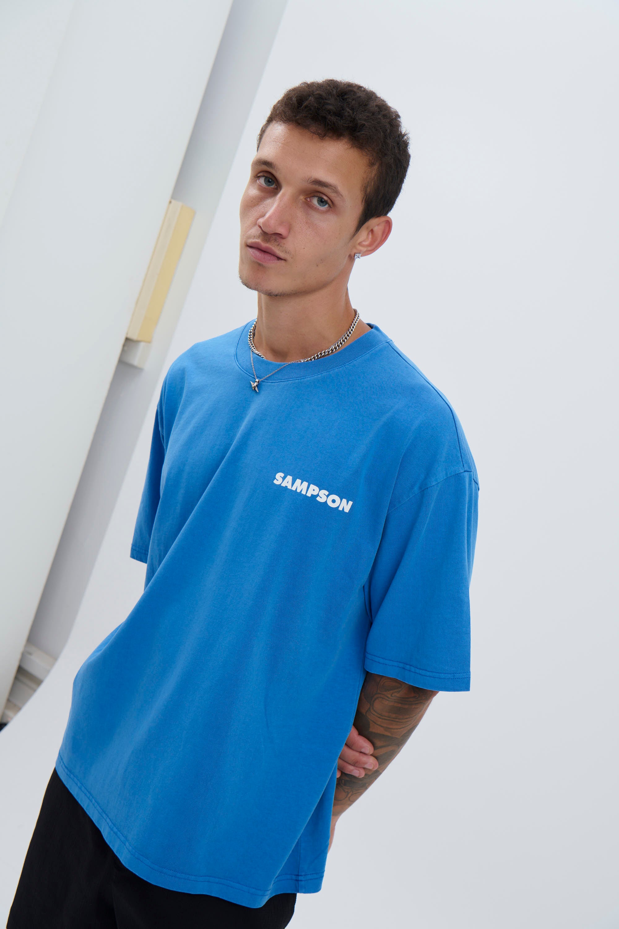Marty Sampson Logo Tee Cobalt - FINAL SALE