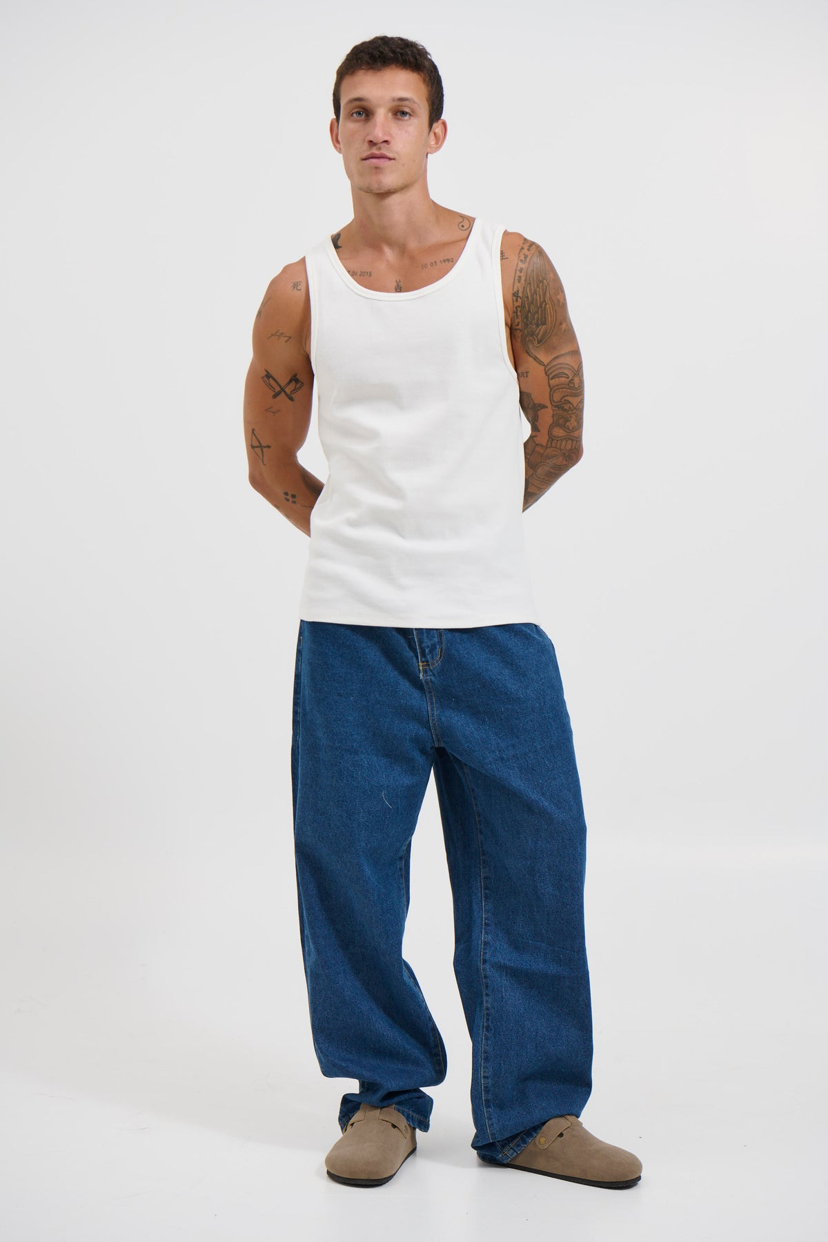 NTH Fitted Ribbed Tank White