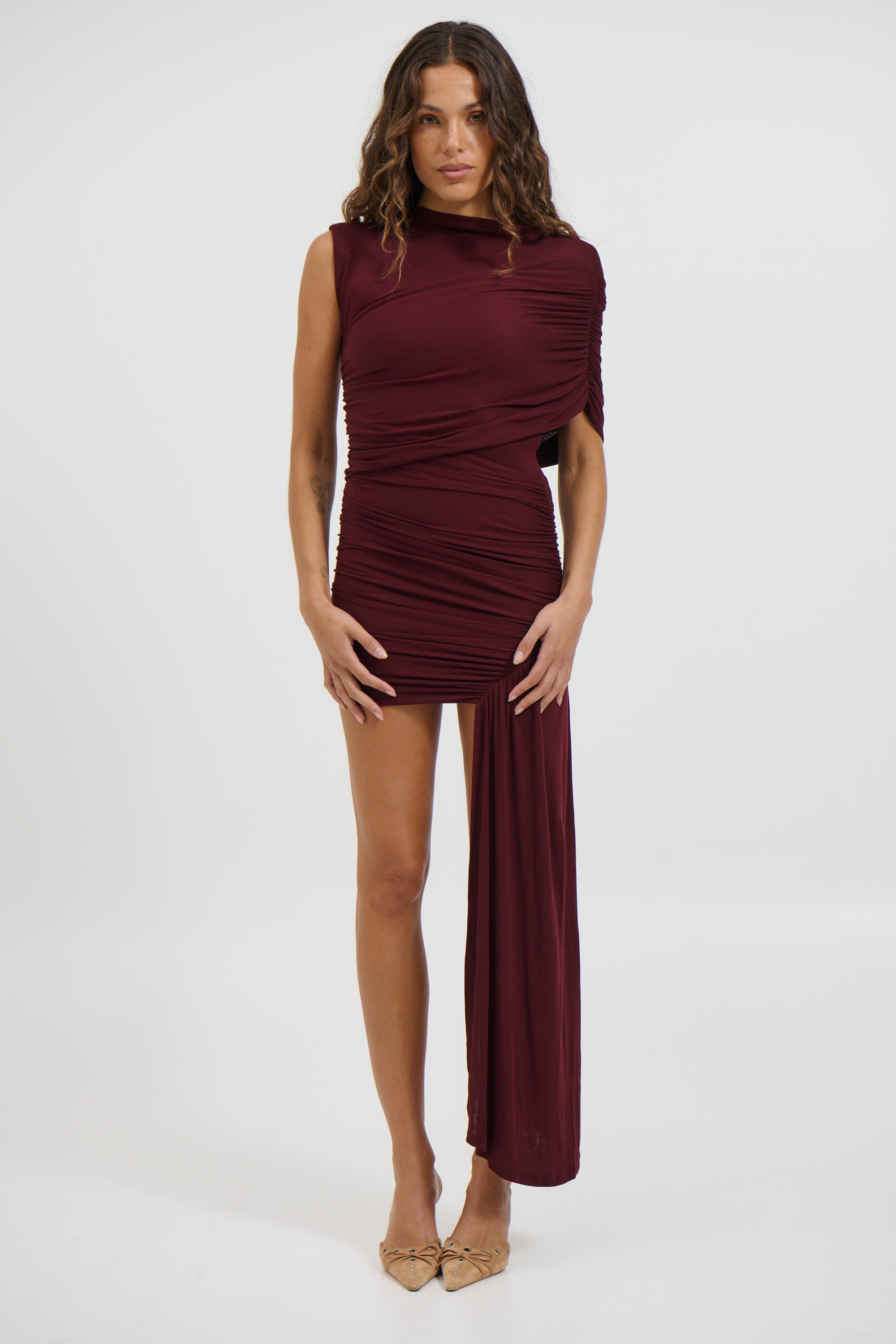 Ruby Mini Dress Wine