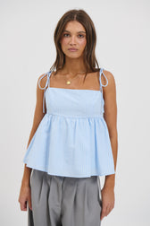 Chontelle Babydoll Top Sky