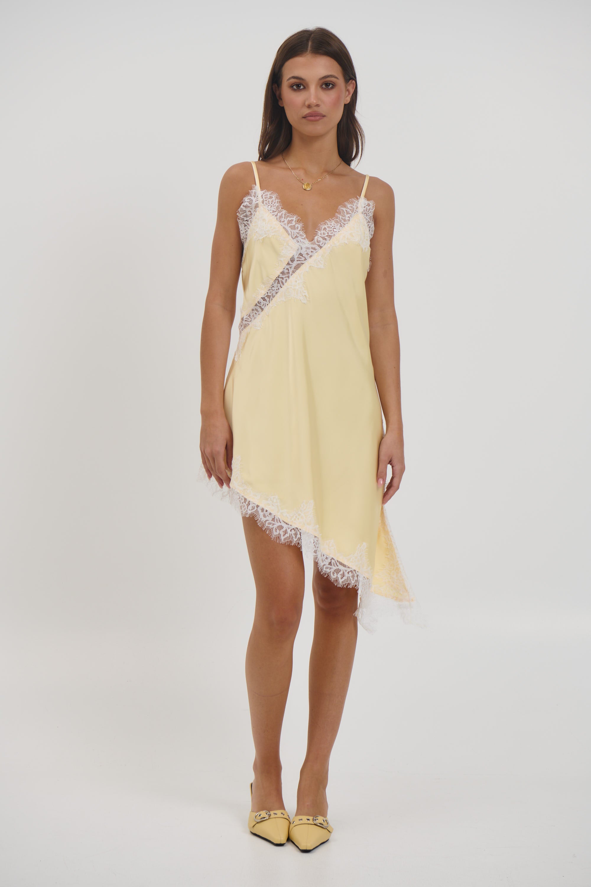 Electra Lace Dress Lemon - FINAL SALE