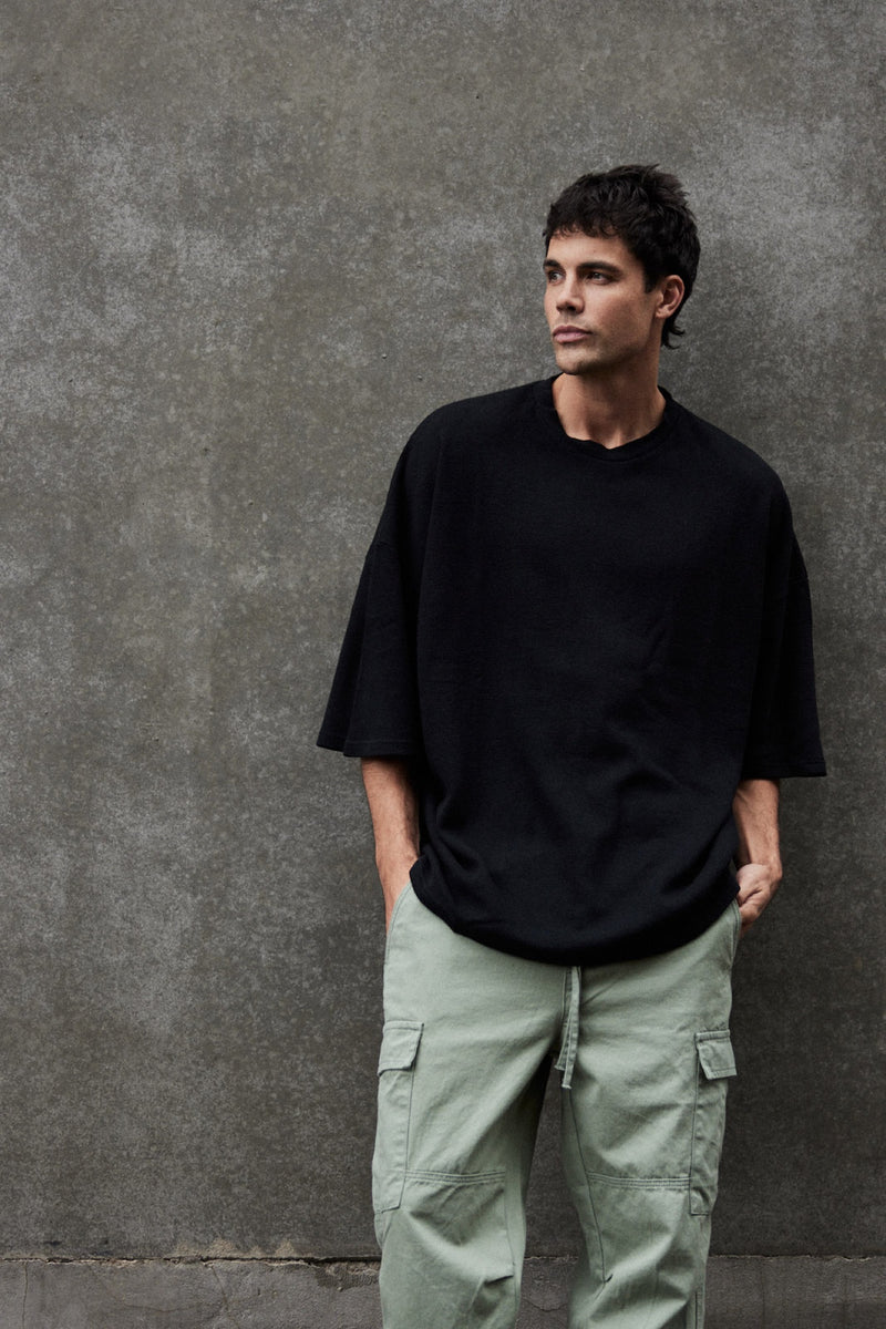 Joel Heavyweight Box Tee Black