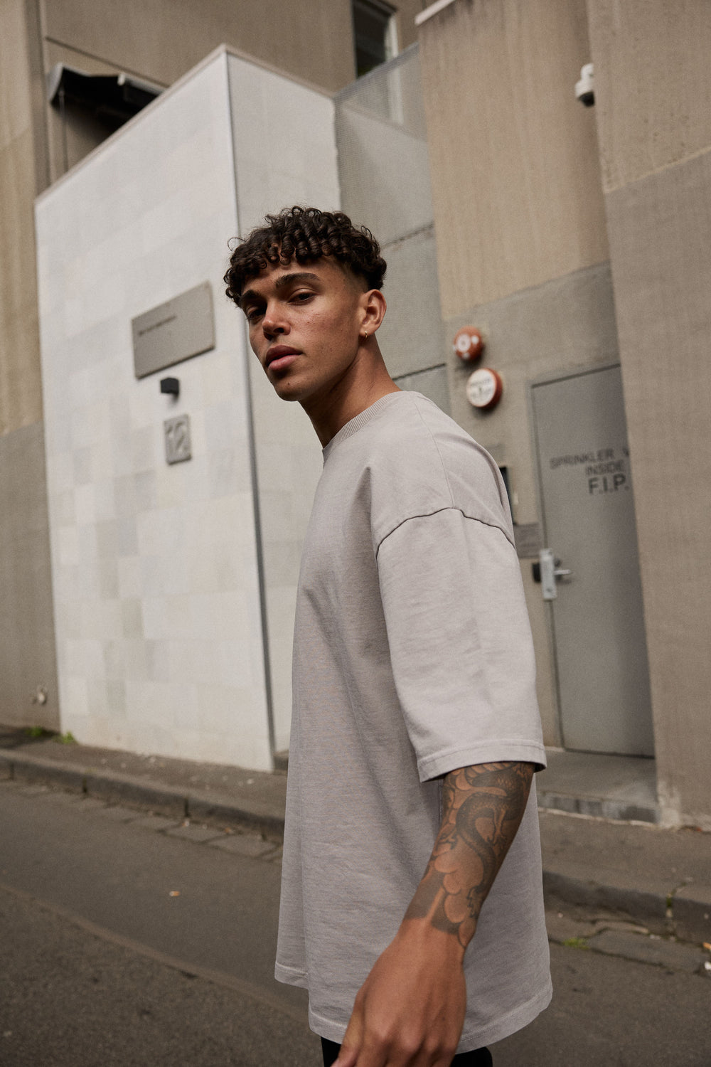 Joel Heavyweight Box Tee Grey - FINAL SALE