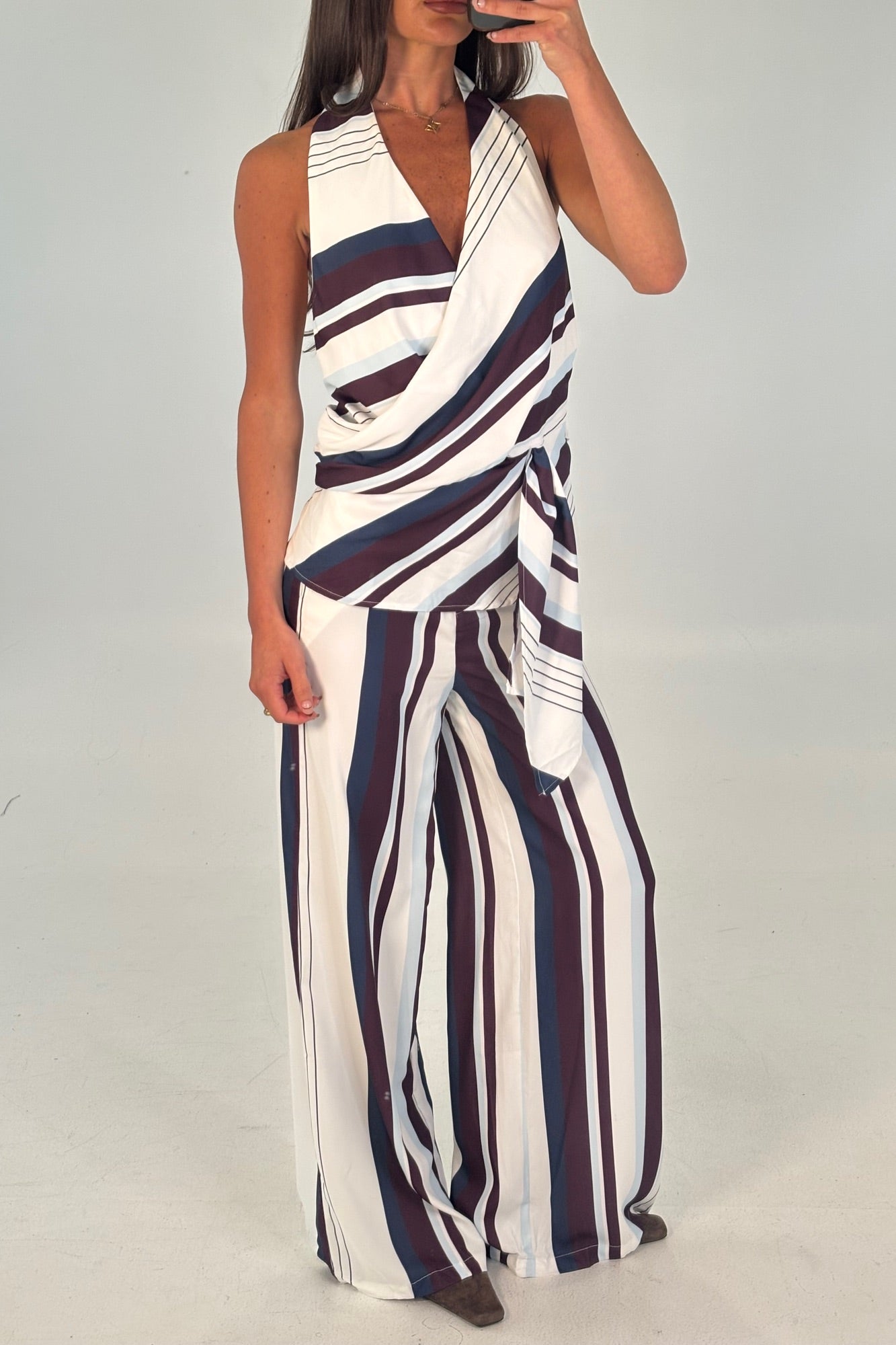Rowena Pant Stripe Print - FINAL SALE