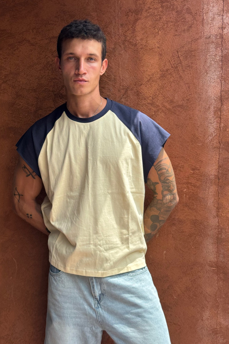 Raglan Crop Box Tank Midnight